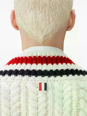 Thom Browne Merino-wool Fair Isle Cable-knit Pullover
