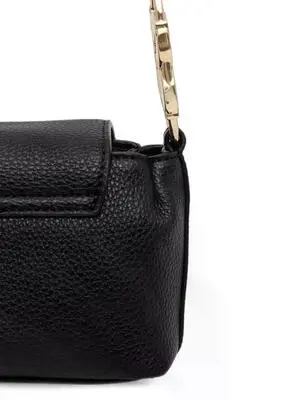 Moschino Logo-plaque Pebbled Crossbody Bag - Black
