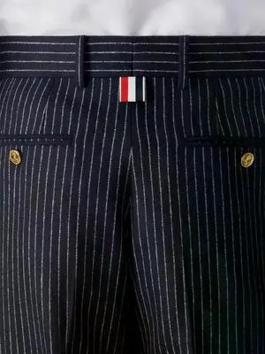 Thom Browne Flannel Chalk Stripe Trousers