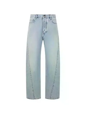 Balenciaga Distressed Loose-fit Jeans - Blue