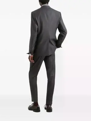 Dolce & Gabbana Pinstripe-pattern Notched-lapel Blazer - Grey