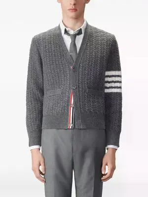 Thom Browne Merino Wool 4-bar Intarsia Anchor Cardigan