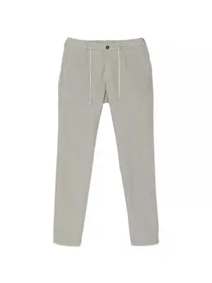 Eleventy Drawstring-waistband Straight-leg Trousers - Green