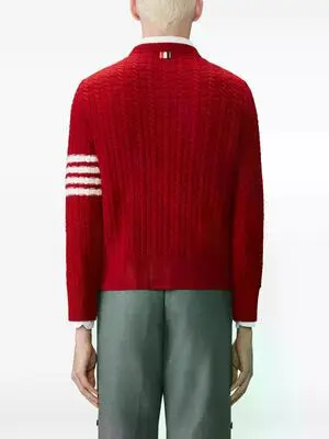 Thom Browne Merino-wool 4-bar Intarsia Anchor Pullover
