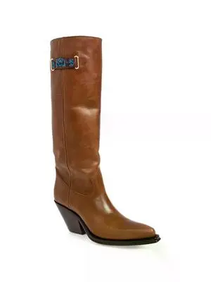 Chloé Azelan Embroidered Leather Boots