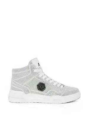 Philipp Plein Mid-top Predator V2 Strass Sneakers - Silver
