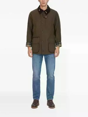 Barbour Bedale Waxed-cotton Corduroy-collar Jacket
