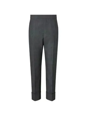 Thom Browne High Twist Wool Trousers - Grey