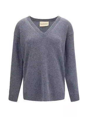 Valentino Garavani V-neck Cashmere Sweater - Grey