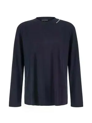 Emporio Armani Logo-print Long-sleeve T-shirt - Blue