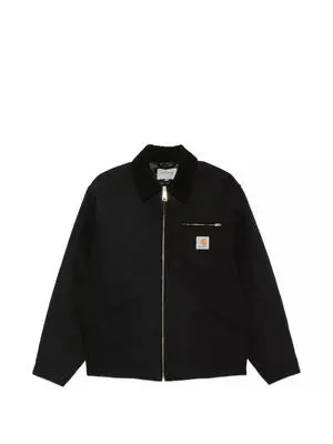Carhartt Work In Progress Logo-patch Zip-up Shirt Jacket - Black