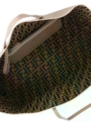 Fendi Roll Grained Leather Tote Bag