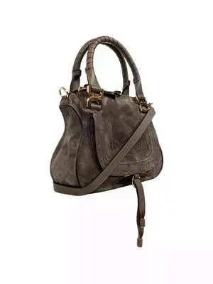 Chloé Small Marcie Suede Tote Bag - Brown