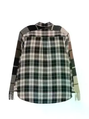 FRENKEN Fringe-trimmed Checked Shirt