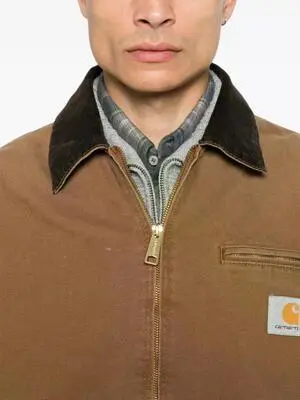 Carhartt Work In Progress Og Detroit Corduroy-collar Shirt Jacket - Brown