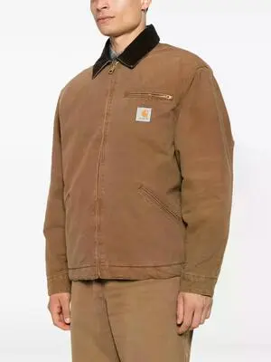 Carhartt Work In Progress Og Detroit Corduroy-collar Shirt Jacket - Brown