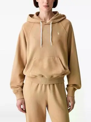 Polo Ralph Lauren Embroidered-logo Drawstring Hoodie - Neutrals