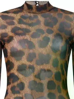 Philipp Plein Leopard-print Open-back Dress