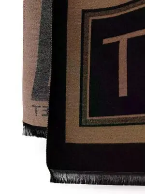 TWINSET Logo-print Frayed Scarf