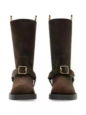 Burberry Leather Soft Saddle Low Boots