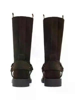 Burberry Leather Soft Saddle Low Boots