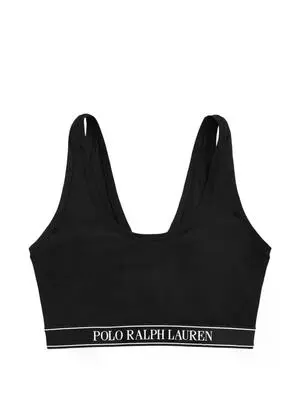 Polo Ralph Lauren Logo-waistband Bralette - Black