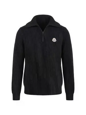 Moncler Half-zip Ribbed-knit Sweater