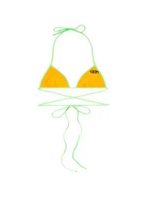 DIESEL® Bikini Top With Wraparound Ties - Orange