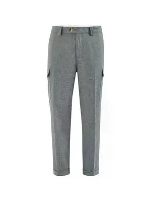 Brunello Cucinelli Flannel Cargo Pants - Grey