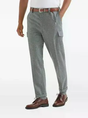 Brunello Cucinelli Virgin Wool Flannel Cargo Trousers