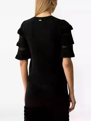 TWINSET Mesh Stitch Jumper With Ruffles