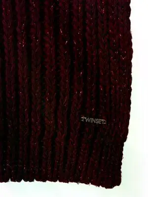 TWINSET Knit Scarf With Lurex - Red