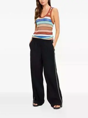 The Upside Iza Jet Striped Knit Tank Top - Brown