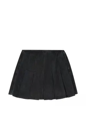 DIESEL® Pleated Skort In Pinstriped Denim