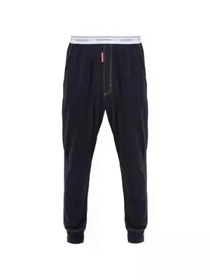 Dsquared2 Logo-waistband Contrast-stitch Pajamas - Blue