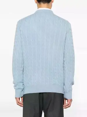 Malo Cable-knit Pullover - Blue