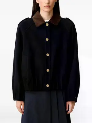 Claudie Pierlot Oversized Jacket With Gold Poppers