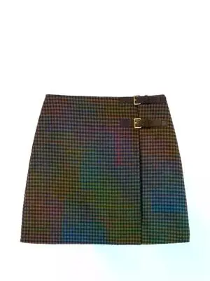 Claudie Pierlot Checked Wrap Skirt