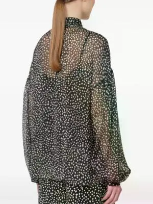 Max Mara Polka-dot Silk Blouse