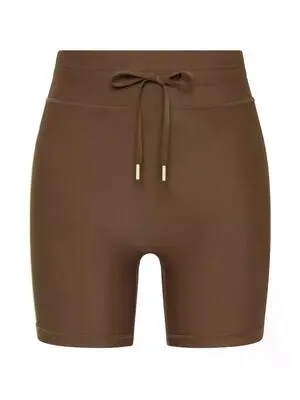 The Upside Daytona Side-stripe Performance Shorts - Brown