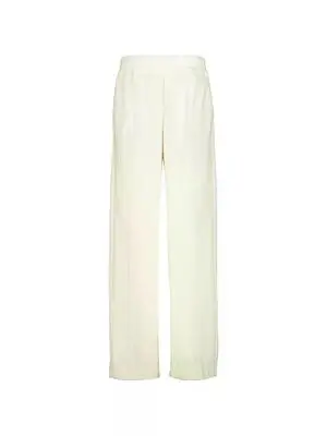 120% Lino Elasticated-waistband Straight-leg Trousers - Neutrals