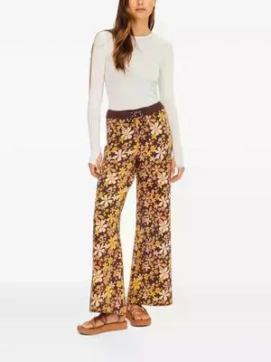The Upside Copacabana Juniper Floral-print Knit Trousers