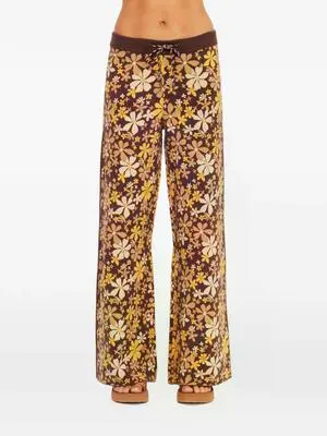 The Upside Copacabana Juniper Floral-print Knit Trousers