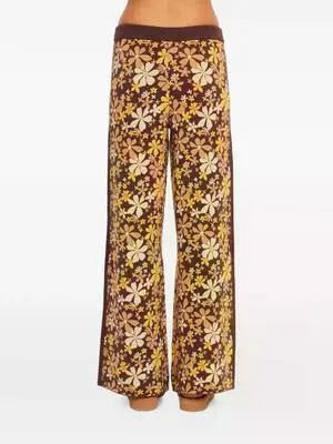 The Upside Copacabana Juniper Floral-print Knit Trousers