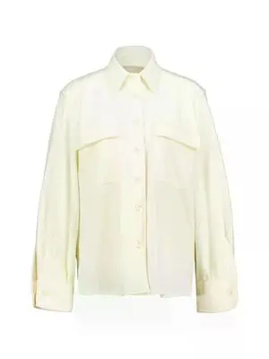 120% Lino Button-up Flap-pocket Shirt - Neutrals