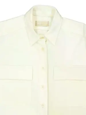 120% Lino Button-up Flap-pocket Shirt