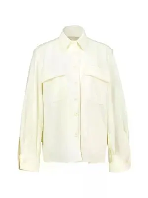 120% Lino Button-up Flap-pocket Shirt - Neutrals