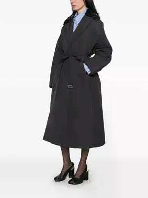 Plan C Sequin-embellished Belted Coat
