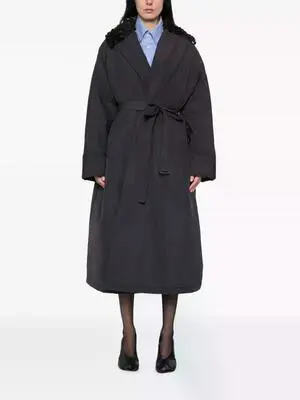 Plan C Sequin-embellished Belted Coat