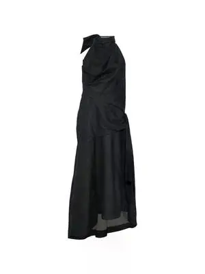 Zimmermann Halterneck Draped Dress - Blue